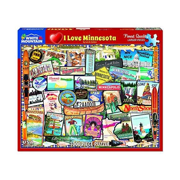 ジグソーバズル 海外製 1000ピース ミネソタが大好き サイズ約60×76センチ 絵画・アート White Mountain Puzzlesジグソーパズル 海外製 アメリカ 1469 White Mountain I Love Minne...
