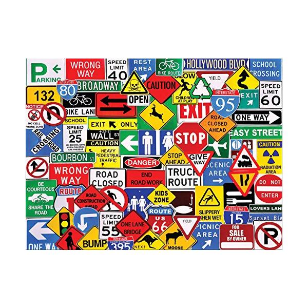 ジグソーバズル 海外製 500ピース 道路標識 サイズ約46×60センチ 絵画・アート White Mountain Puzzlesジグソーパズル 海外製 アメリカ 1149 White Mountain Puzzles Road Sign...