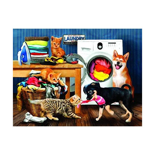 ジグソーパズル 海外製 アメリカ  SUNSOUT INC - Laundry Room Laughs - 300 pc Jigsaw Puzzle by Artist: Tom Wood - Finished Size 18" x 24"...