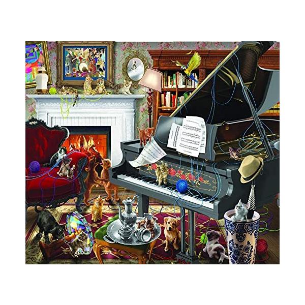 ジグソーパズル 海外製 アメリカ 31584 SUNSOUT INC - Has Anyone seen My Yarn - 300 pc Jigsaw Puzzle by Artist: Bigelow Illustrations - F...