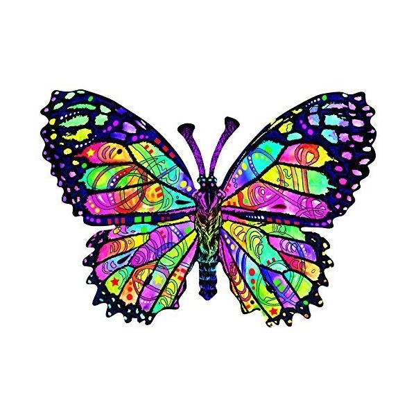 ジグソーパズル 海外製 アメリカ 97260 SUNSOUT INC - Stained Glass Butterfly - 1000 pc Special Shape Jigsaw Puzzle by Artist: Dean Russo...