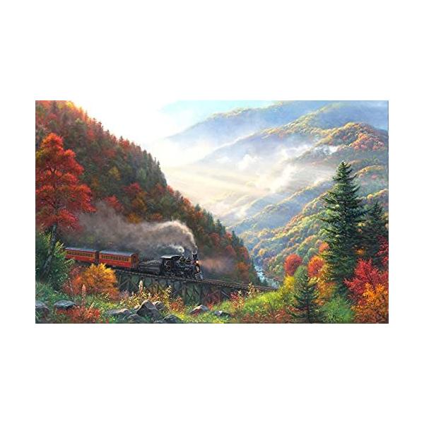 ジグソーパズル 海外製 アメリカ 53135 SUNSOUT INC - Great Smoky Mountain Railroad - 500 pc Jigsaw Puzzle by Artist: Mark Keathley - Fin...