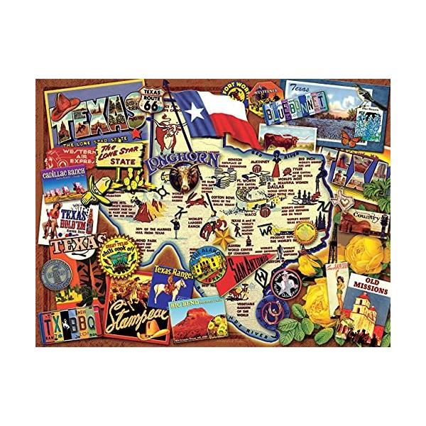 ジグソーパズル 海外製 アメリカ 70024 SUNSOUT INC - Texas: The Lone Star State - 500 pc Jigsaw Puzzle by Artist: Kate Ward Thacker - Fi...