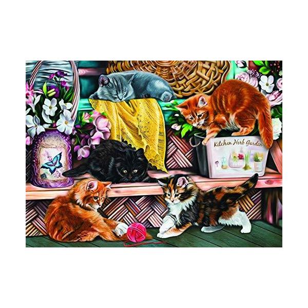 ジグソーパズル 海外製 アメリカ 42920 SUNSOUT INC - Playful Kittens - 1000 pc Jigsaw Puzzle by Artist: Image World - Finished Size 20" ...
