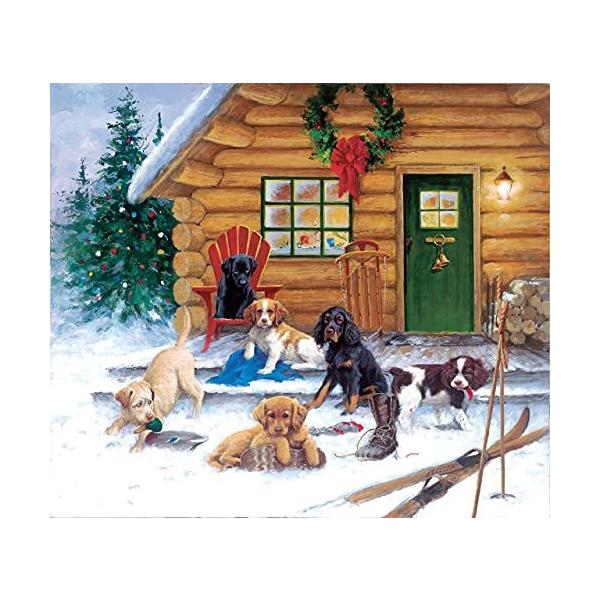 ジグソーパズル 海外製 アメリカ 73410 SUNSOUT INC - Christmas at The Cabin - 550 pc Jigsaw Puzzle by Artist: Jim Killen - Finished Size...