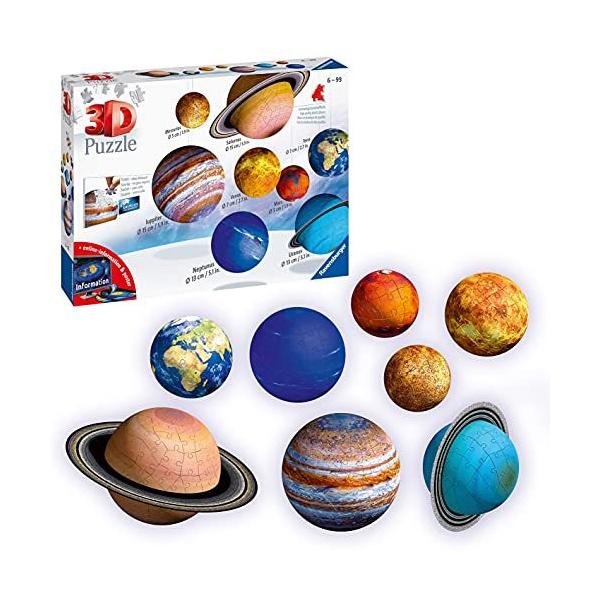 ジグソーパズル 海外製 540ピース 3Dパズル 太陽系 絵画・アート Ravensburgerジグソーパズル 海外製 アメリカ 11668 Ravensburger Solar System 540 Piece - 9 Planet 3D...