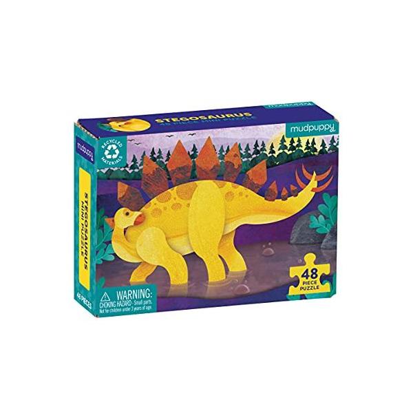 ジグソーパズル 海外製 アメリカ 356078 Mudpuppy Stegosaurus Mini Puzzle, 48 Pieces, 8” x 5.75” ? Perfect Family Puzzle for Ages 4+ ? Ji...