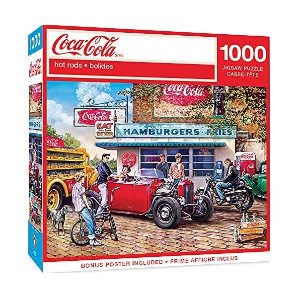 ジグソーパズル 海外製 アメリカ 82117 Masterpieces 1000 Piece Jigsaw Puzzle for Adults and Families - Coca-Cola Hot Rods - 19.25"x26.75...