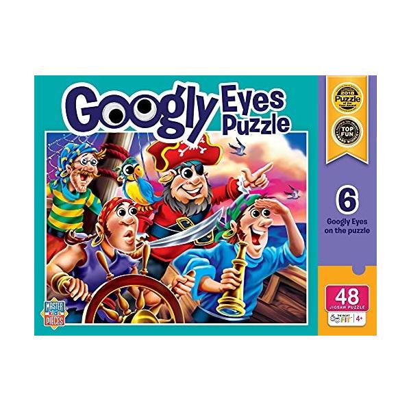 ジグソーパズル 海外製 アメリカ 12103 MasterPieces ? 48 Piece Jigsaw Puzzle for Kids 4+ Years, Pirates with Googly Eyes, Educational an...