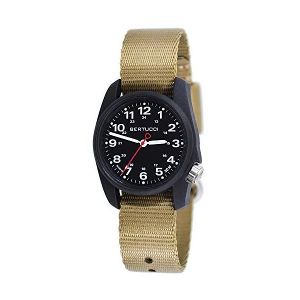 腕時計 ベルトゥッチ メンズ 逆輸入 海外モデル 海外限定 アメリカ直輸入 10502 BERTUCCI A-1R Field Comfort 10502 Mens Khaki Nylon Band Black Quartz Dial Wa...