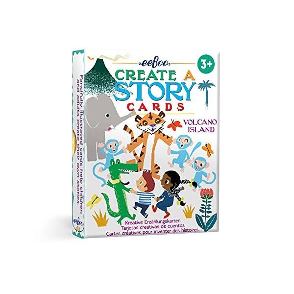 ボードゲーム 英語 アメリカ 海外ゲーム EB-TSVOL2 eeBoo Create a Story Cards, Tell Me a Story, Volcano Island, 36 Cards Included in The Set...