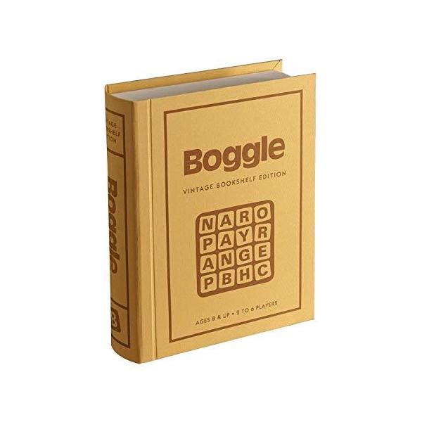 ボードゲーム 英語 アメリカ 海外ゲーム 29470 WS Game Company Boggle Vintage Bookshelf Edition, Classic Word Games, Linen-Wrapped Book Box ...