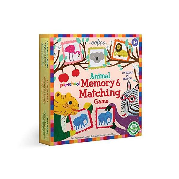 ボードゲーム 英語 アメリカ 海外ゲーム PREAN3 eeBoo: Pre-School Memory and Matching Game - Animal - 10 Pairs to Match, Developmental and E...