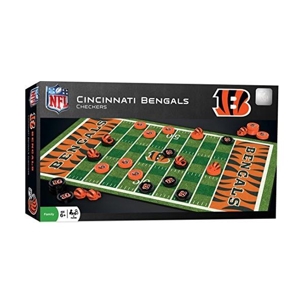 ボードゲーム 英語 アメリカ 海外ゲーム CIB3030 MasterPieces - NFL Checkers, Officially Licensed Cincinnati Bengals Football Board Game for...