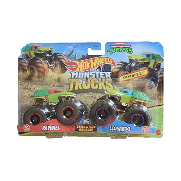 ホットウィール Hot Wheels モンスタートラック デモリションダブルス ラファエルvsレオナルド ミュータント・タートルズ FYJ64 ビークル ミニカーホットウィール マテル ミニカー ホットウイール [POSSIBLE] 887...