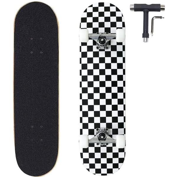 スタンダードスケートボード スケボー 海外モデル 直輸入  ANNEE 31x8 Inch Pro Skateboard Complete,7 Layer Canadian Maple Wood Double Kick Concave Sk...