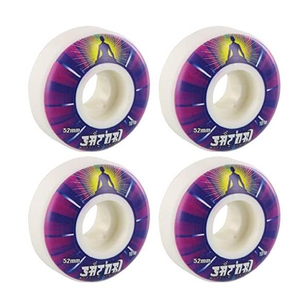 ウィール タイヤ スケボー スケートボード 海外モデル 直輸入  Satori Movement Illuminating White / Pink / Purple / Yellow Skateboard Wheels - 52mm 10...