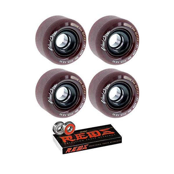 ウィール タイヤ スケボー スケートボード 海外モデル 直輸入  65mm Blood Orange Liam Morgan Pro Series Midnight Maroon Skateboard Wheels - 82a with B...