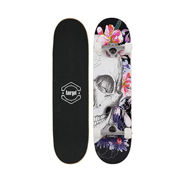 スタンダードスケートボード スケボー 海外モデル 直輸入 0999 Amrgot Skateboards for Beginners,31 * 8 inches Complete Skateboards for Kids,Boys,Girl...