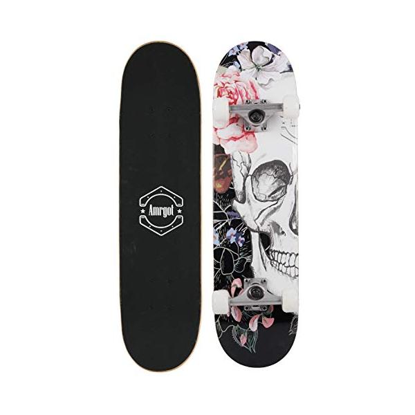 スタンダードスケートボード スケボー 海外モデル 直輸入 0999 Amrgot Skateboards for Beginners,31 * 8 inches Complete Skateboards for Kids,Boys,Girl...