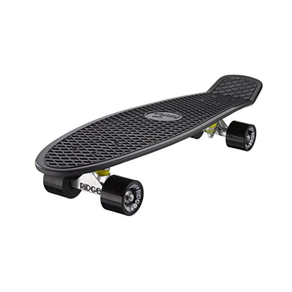 スタンダードスケートボード スケボー 海外モデル 直輸入 799872520 Ridge Skateboards Mini Cruiser Unisex Street Skateboard Black/Black, 27'' inch Pl...