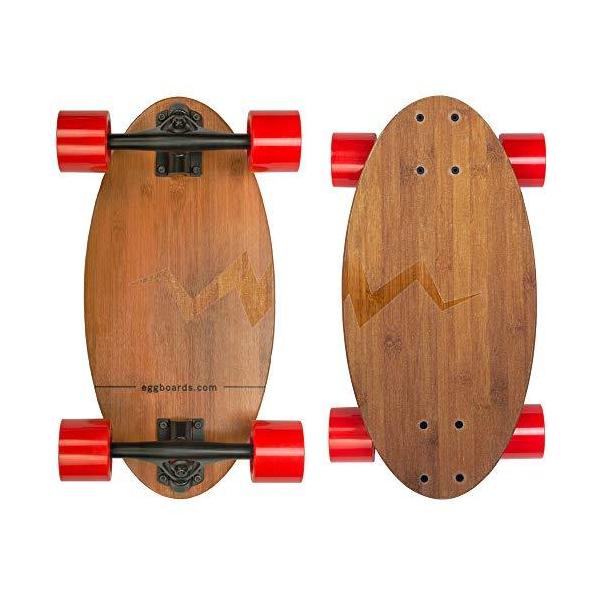 ロングスケートボード スケボー 海外モデル 直輸入 Clear Red Eggboards Mini Longboard Cruiser Skateboard Complete | 19'' x 9'' | Portable Bamboo ...