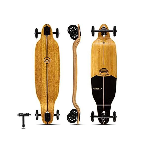 マグネート ロングスケートボード スケボー 海外モデル アメリカ直輸入 Low Glider Clear Magneto Drop-Through Longboard Skateboard - 8-Ply Maple Deck Adult ...