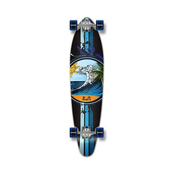 ロングスケートボード スケボー 海外モデル 直輸入 01061K-Wave-40" Yocaher Punked Graphic Kicktail Complete Longboard Skateboard, Wave, 40 x 9-In...