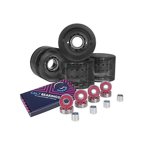 ウィール タイヤ スケボー スケートボード 海外モデル 直輸入  Cal 7 Skateboard Cruiser Wheels 60x44mm 60mm + ABEC 7 Bearings + Spacers - Transparent/...