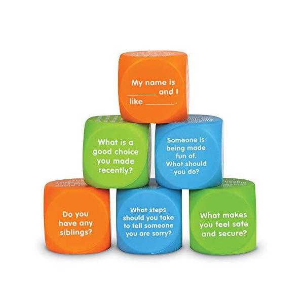 知育玩具 パズル ブロック ラーニングリソース LER6369 Learning Resources Let's Talk Cubes, Social Emotional &amp; Speech Therapy Activities, C...