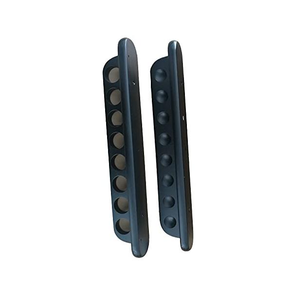 海外輸入品 ビリヤード  LANTE LIFE Wood Billiard Cue Rack - Wall Mounted Pool Stick Holder for Bars, Clubs &amp; Players (Black, 8 ...