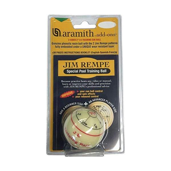 海外輸入品 ビリヤード 11-132 Aramith Jim Rempe Training Cue Ball 2-1/4" Regulation Size Billiard Pool Ball with Instruction Manual...