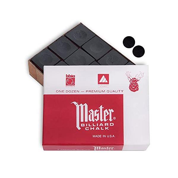 海外輸入品 ビリヤード  Master Chalk Master Billiard Pool Cue Chalk Premium Quality - 1 Dozen - Made in The USA + 2 pcs of Quality ...