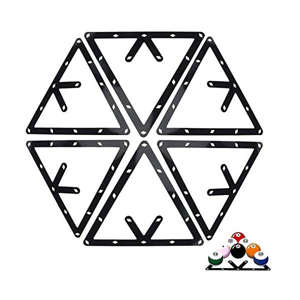 海外輸入品 ビリヤード  TIHOOD 6PCS Magic Ball Rack Holder Sheet Billiards Triangle Cue Accessories for Magic Ball Rack 8, 9, and 1...