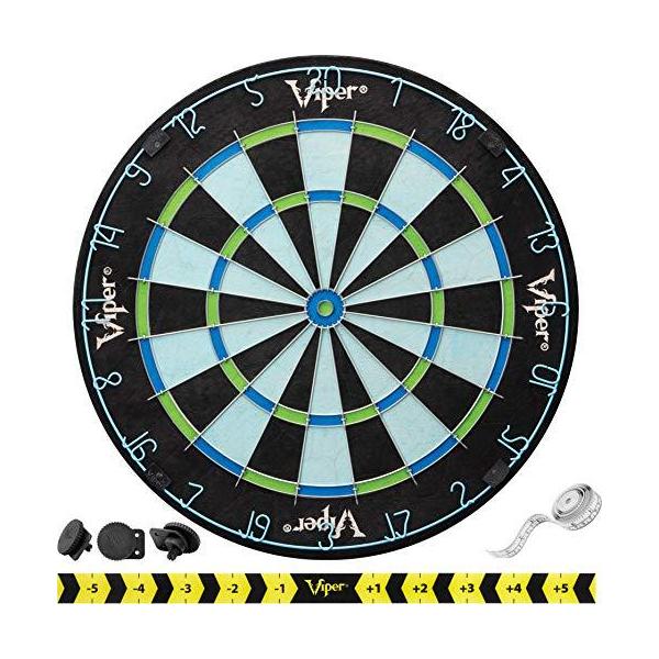 海外輸入品 ダーツ ダーツボード 42-6009 Viper Chroma Tournament Bristle Steel Tip Dartboard Set with Staple-Free Bullseye, Galvanized M...