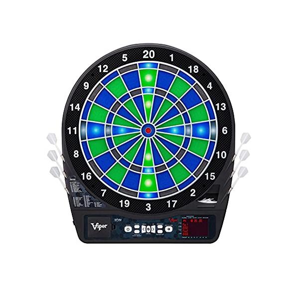 海外輸入品 ダーツ ダーツボード 42-0003 Viper Ion Illuminated Electronic Dartboard, 15.5 in Regulation Target, LED Segments, 48 Games, ...