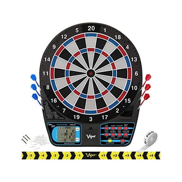 海外輸入品 ダーツ ダーツボード 42-0001 Viper 787 Electronic Dartboard, Ultra Thin Spider for Increased Scoring Area, Free Floating Seg...