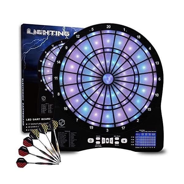 海外輸入品 ダーツ ダーツボード TNP05 Turnart Electronic Dart Board,13 inch Illuminated Segments Light Based Games Electric Dartboard P...