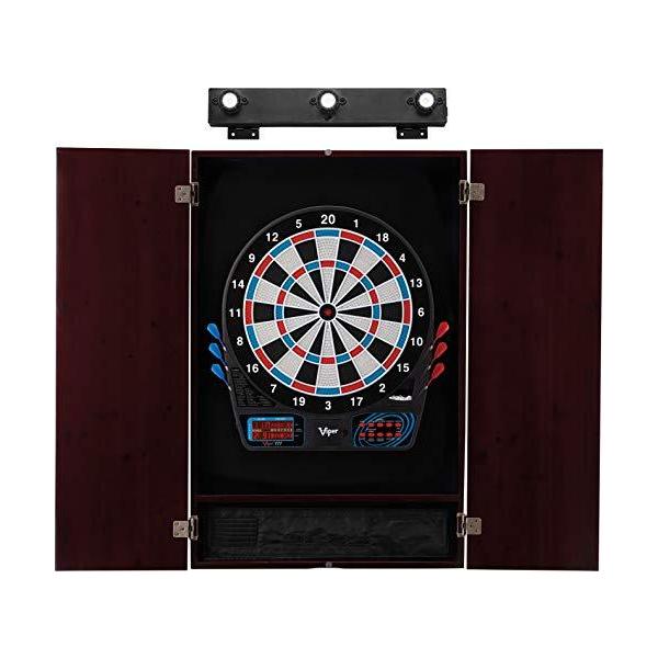 海外輸入品 ダーツ ダーツボード 40-9008 Viper by GLD Products 777 Electronic Dartboard, Metropolitan Mahogany Cabinet &amp; Shadow Bust...