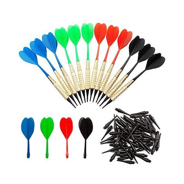 海外輸入品 ダーツ  GSE Games &amp; Sports Expert 12 Pcs 16 Grams Plastic Soft Tip Darts for Electronic Dart Board. Plus 60 Free ...