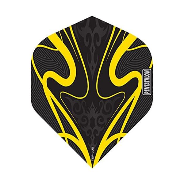 海外輸入品 ダーツ フライト FBA-PENT-LUX-YELLOW-4002 US Darts Pentathlon Yellow/Gold Lux Standard Dart Flights - 3 Sets (9 Flights) -...