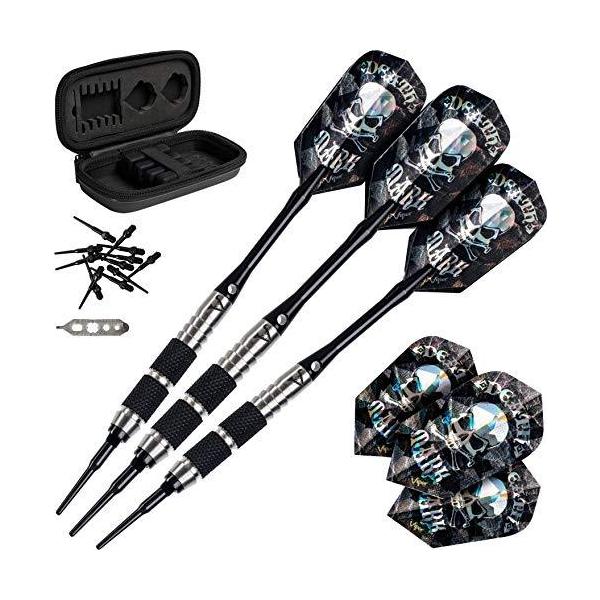 海外輸入品 ダーツ 21-3407-18 Viper by GLD Products Desperado Death Mark 80% Tungsten Soft Tip Dart Set with Case, Coarse Knurlin...