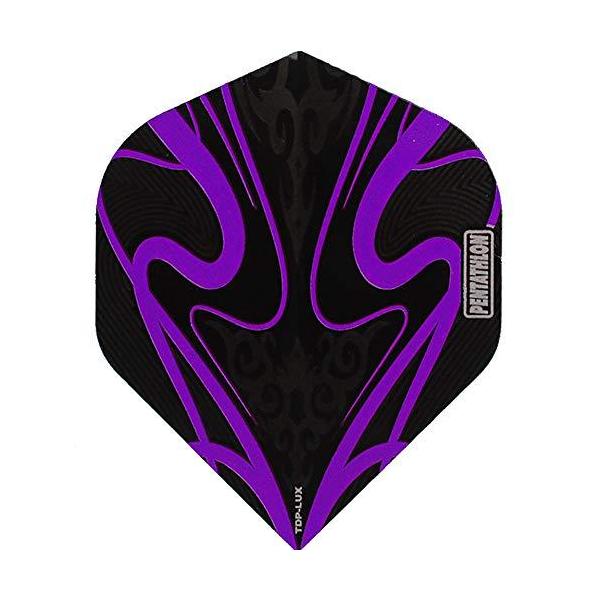 海外輸入品 ダーツ フライト FBA-PENT-LUX-PNT4006 US Darts Pentathlon Purple LUX Standard Dart Flights - 3 Sets (9 Flights) - 100 Micr...