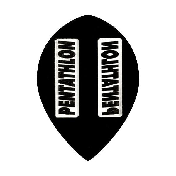 海外輸入品 ダーツ フライト FBA-PENT-PNT2102 US Darts Pentathlon Black Pear Shape Dart Flights - 3 Sets (9 Flights) - 100 Micro Ex-To...