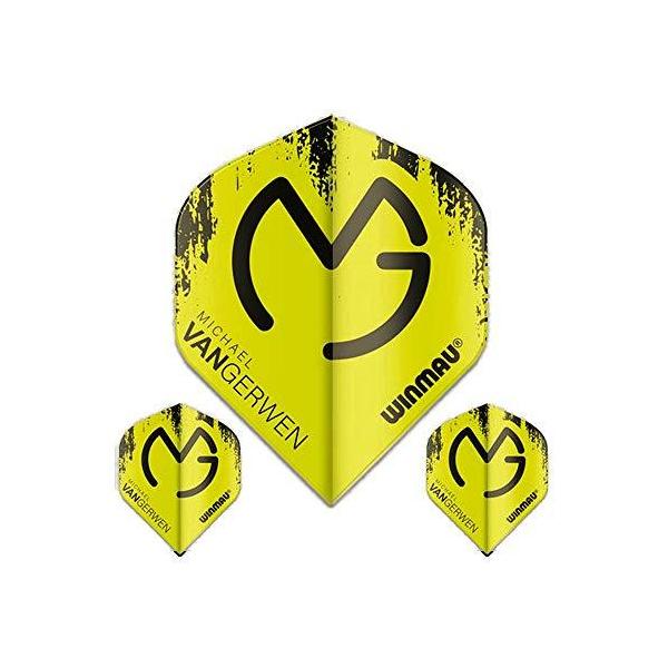 海外輸入品 ダーツ フライト  Winmau Mega Standard Michael Van Gerwen Dart Flights, MvG Green Splatter, 75 Micron (3 Sets)海外限定品を迅速輸入！5...