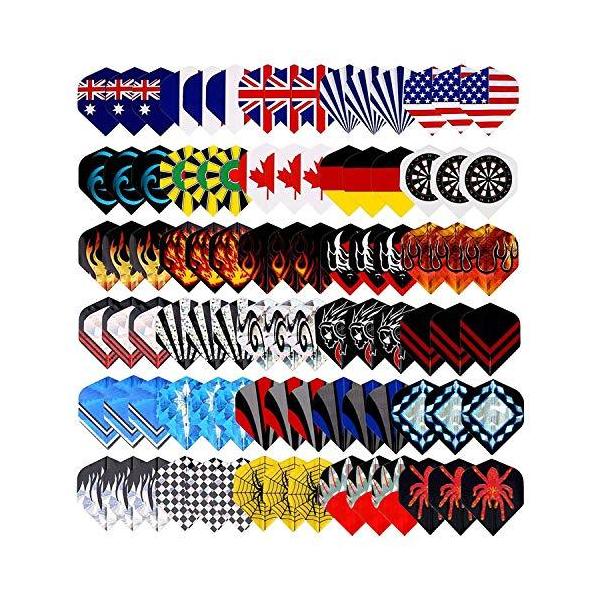 海外輸入品 ダーツ フライト  Tezoro Standard Dart Flights sets 30 sets 90 pcs Durable Replacement Dart Accessories Parts Supplies, Ri...