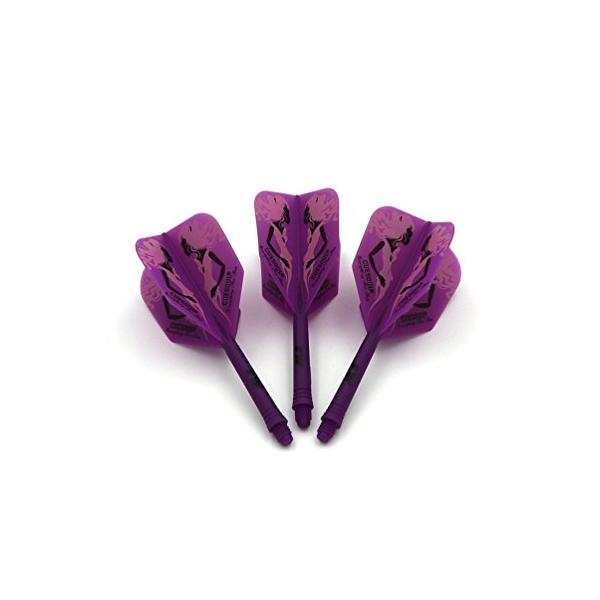 海外輸入品 ダーツ フライト CSAK-5MN5 CUESOUL Integrated Dart Shaft and Flights Purple with Pattern Design海外限定品を迅速輸入！5〜15営業日にて発送します。型...