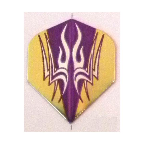 海外輸入品 ダーツ フライト 窶拶merithon FivePacks 5 Sets #35975 AmeriThon Gold on Purple Tribal Metallic Dart Flights海外限定品を迅速輸入！5〜15営業...
