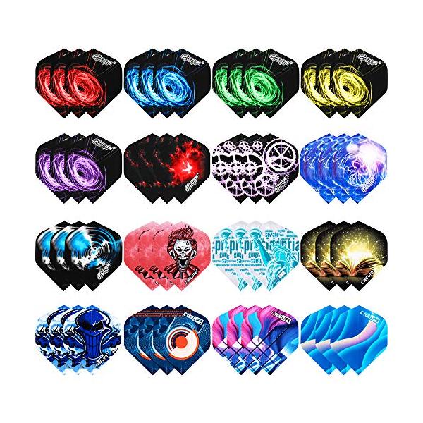 海外輸入品 ダーツ フライト ZF-AAKIT01 CyeeLife-PET Dart Flights 48pcs(16Designs) Standard,Accessories kit Wings海外限定品を迅速輸入！5〜15営業日にて発...
