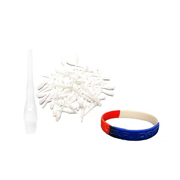 海外輸入品 ダーツ チップ ポイント  Tufflex III Extra Strong 2BA 3/16" Thread Soft Tip Dart Points White 100-1000 Packs Plus USA I Love ...